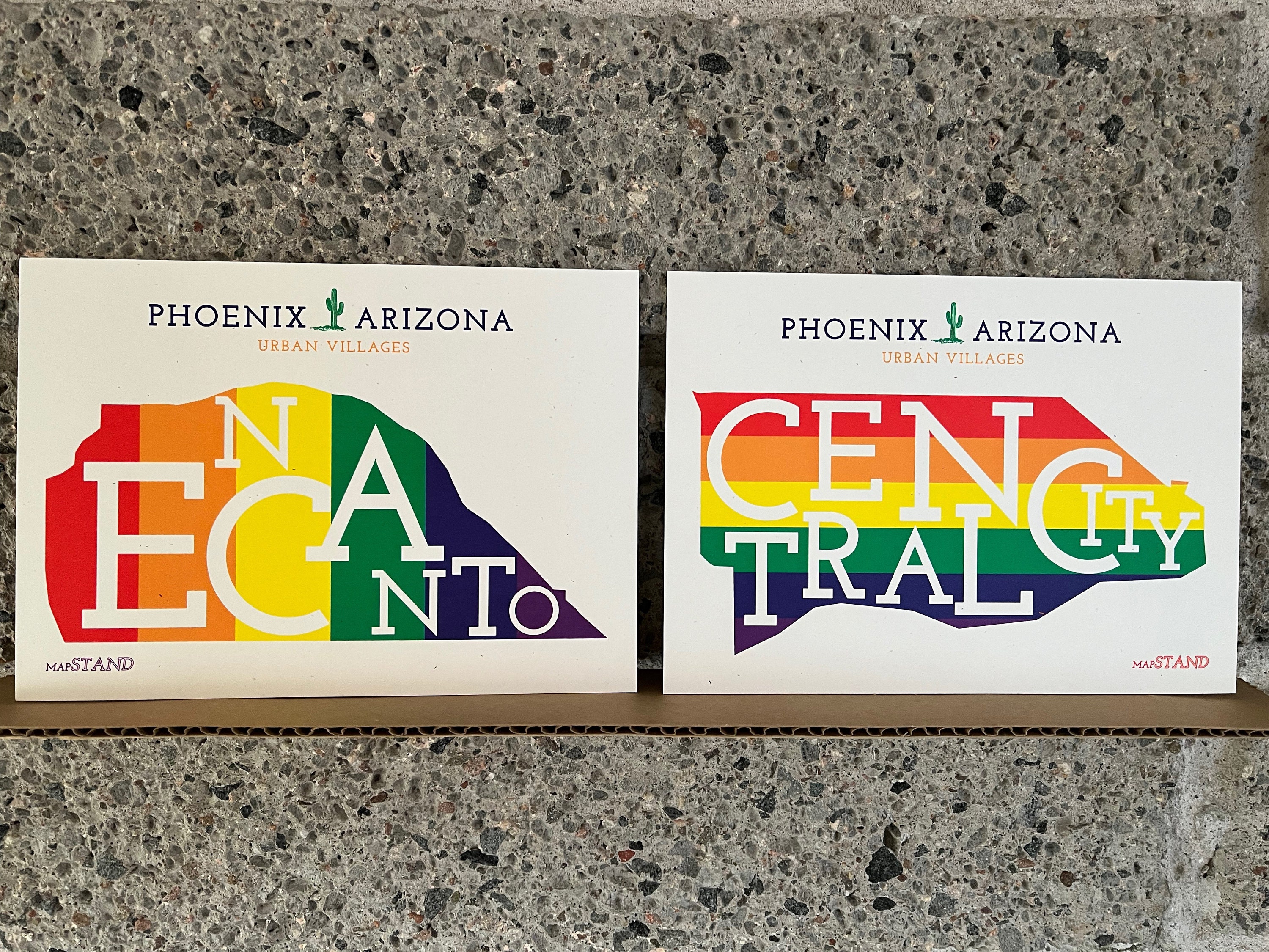 Phoenix, Arizona, Urban Villages Maps 5x7 Art Print - Etsy