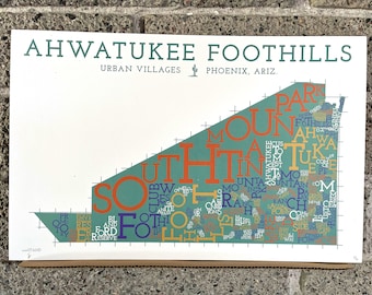 Estrella Village Phoenix Arizona Neighborhood Map Art Print - Etsy