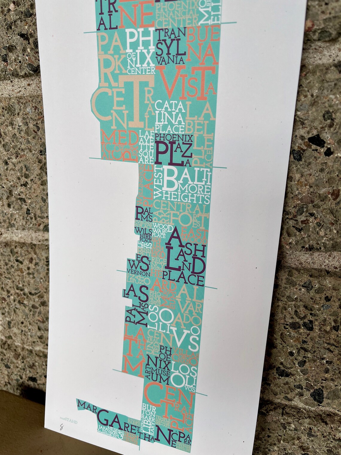 Midtown Phoenix Arizona Neighborhood Map Art Print - Etsy