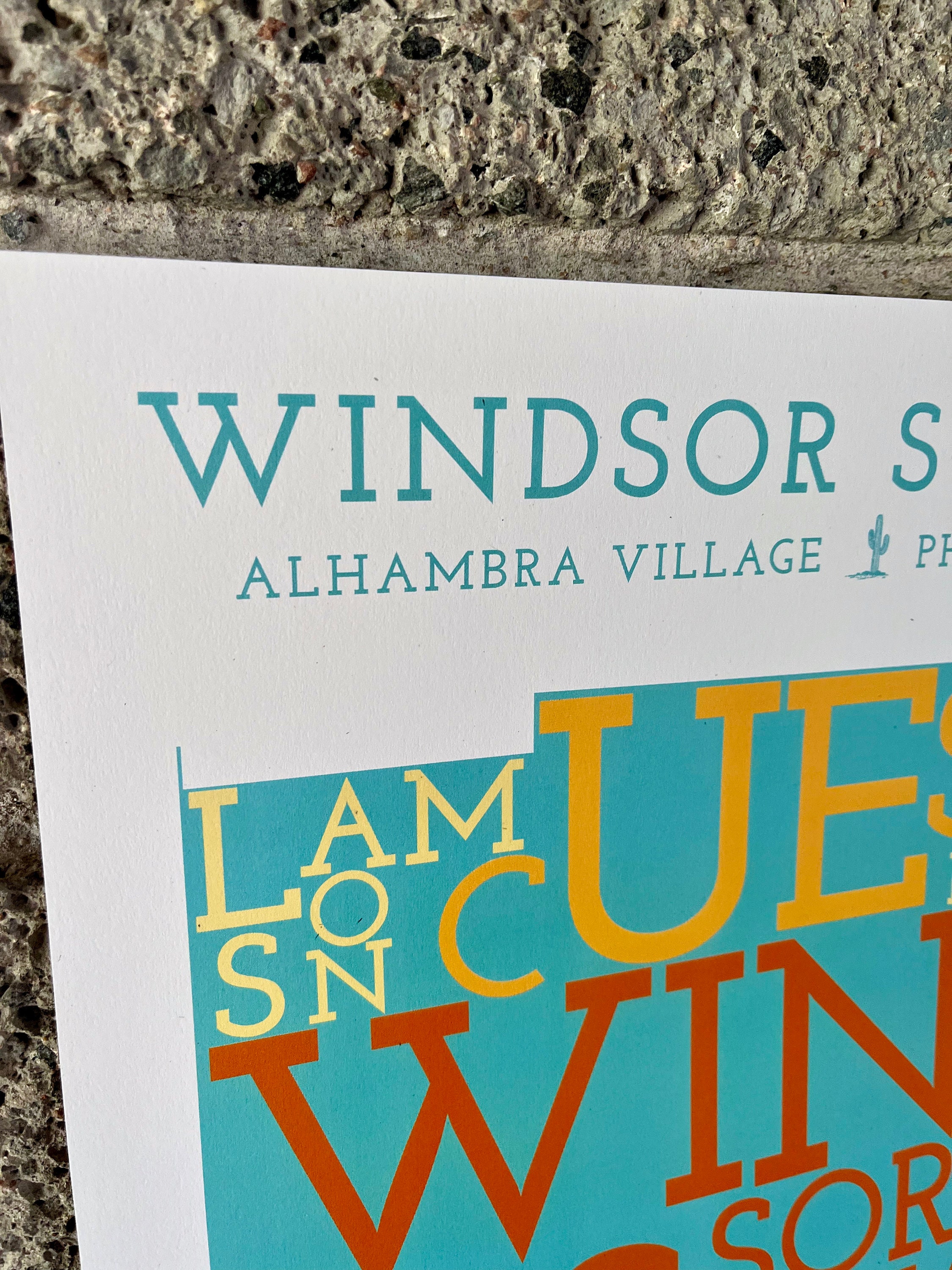 Windsor Square, Phoenix, Arizona Neighborhood Map Art Print - Etsy