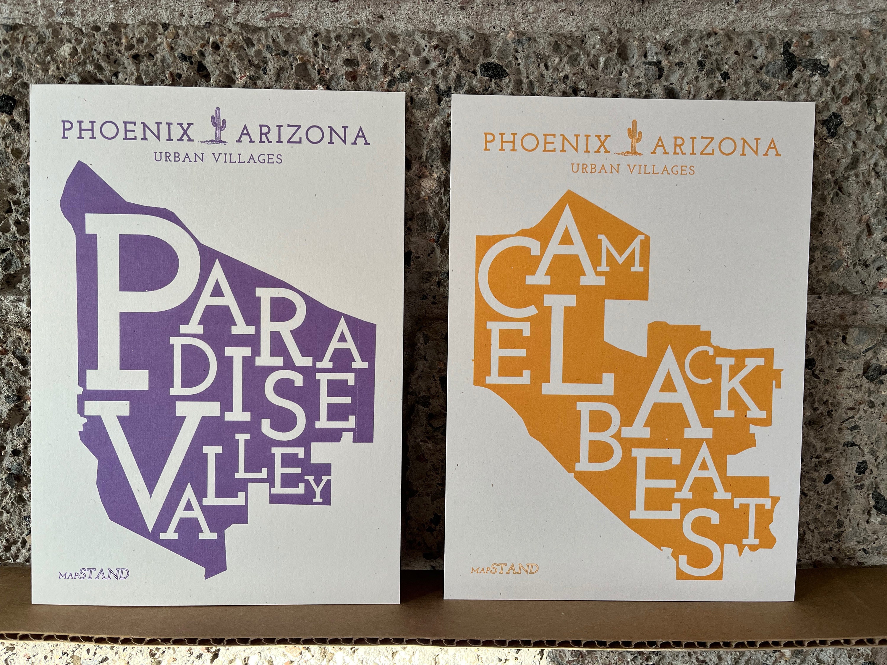 Phoenix, Arizona, Urban Villages Maps 5x7 Art Print - Etsy