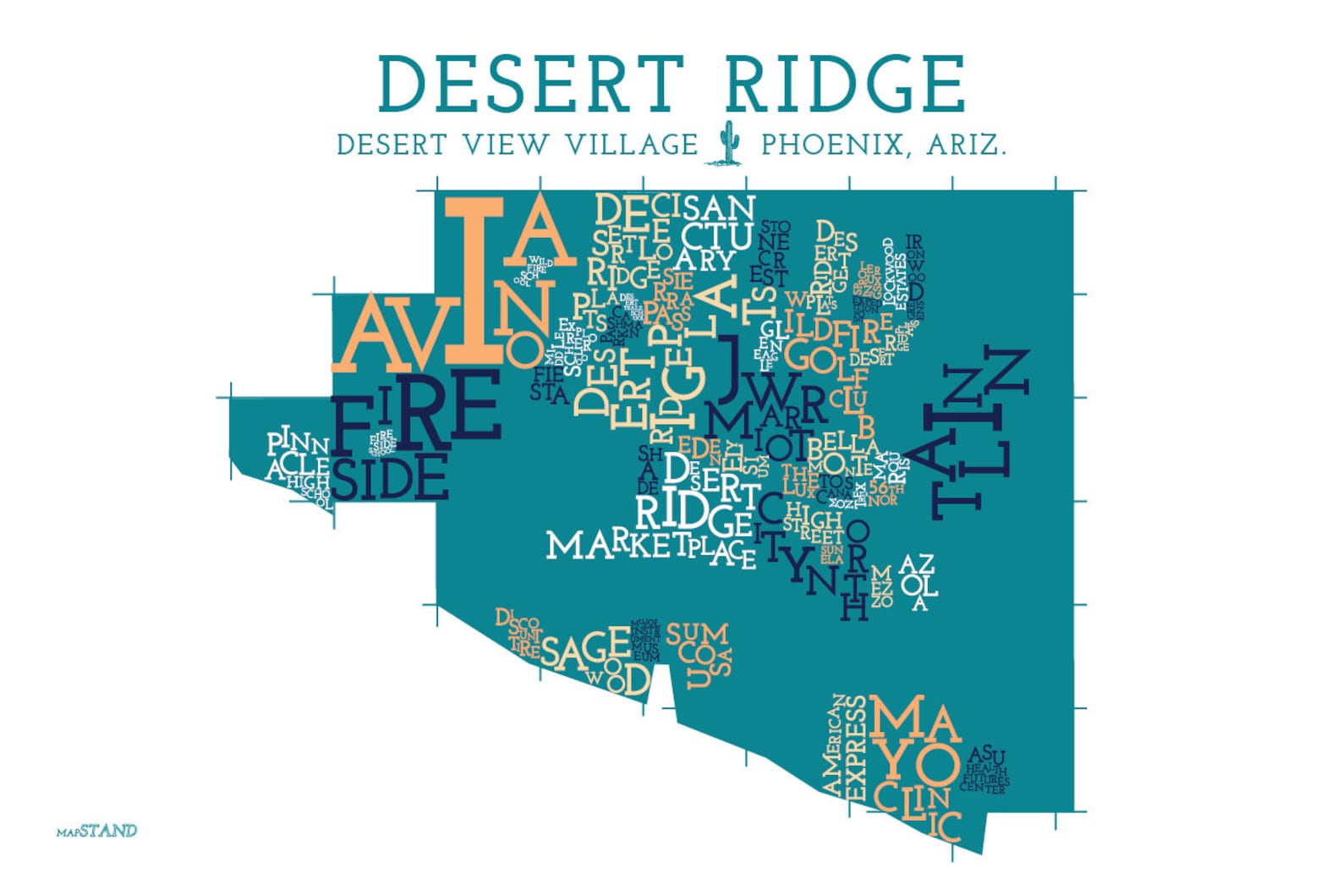 Desert Ridge, Desert View Village, Phoenix, Arizona Neighborhood Map ...