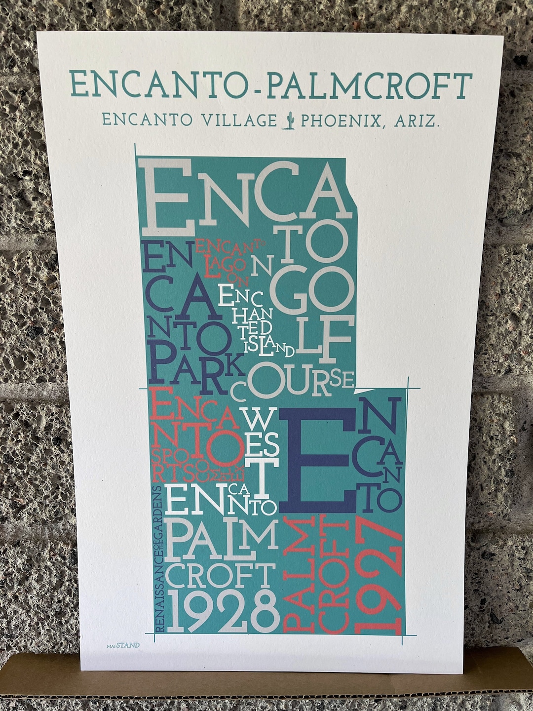 Encanto-palmcroft, Phoenix, Arizona Neighborhood Map Art Print - Etsy