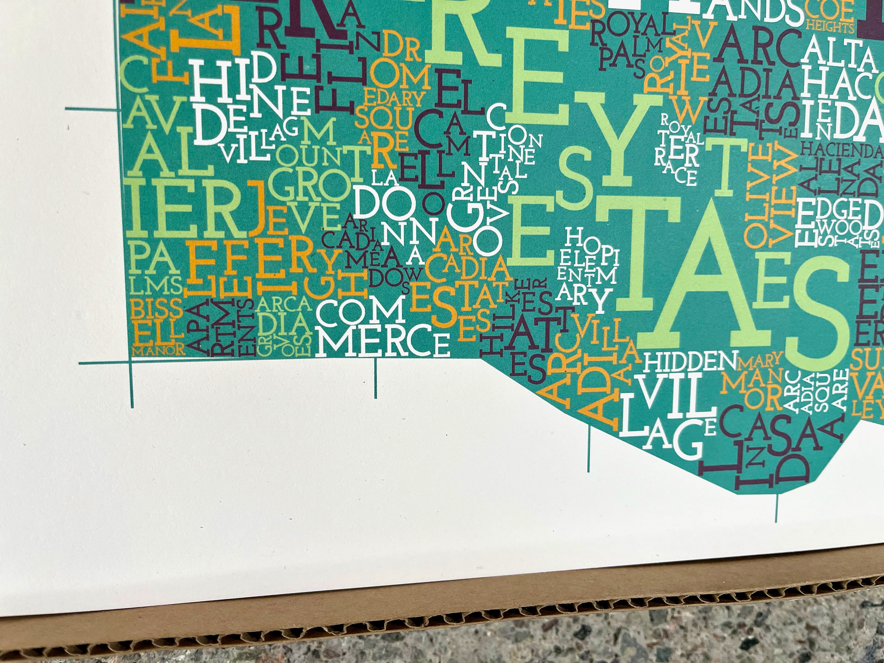 Arcadia, Phoenix, Arizona Neighborhood Map Art Print - Etsy