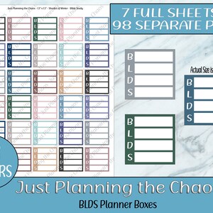 Printable Planner Stickers, Planner Boxes, BLDS Stickers, Meal Plan ...