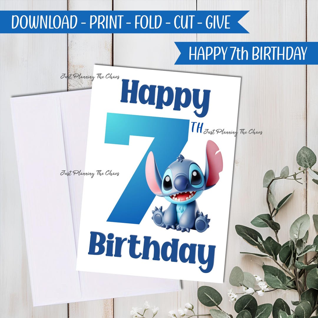 Printable Birthday Card: Greeting Card + DIY Envelope PDF (digital ...