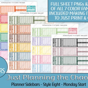 Printable Planner Stickers, Planner Sidebars, Monday, Printable Sidebar ...