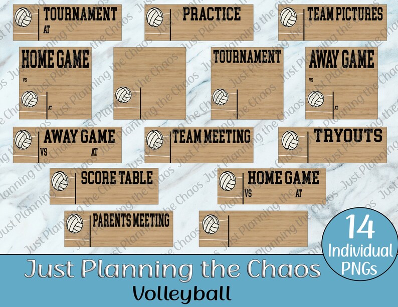 Printable Planner Stickers Volleyball Planner Headers - Etsy