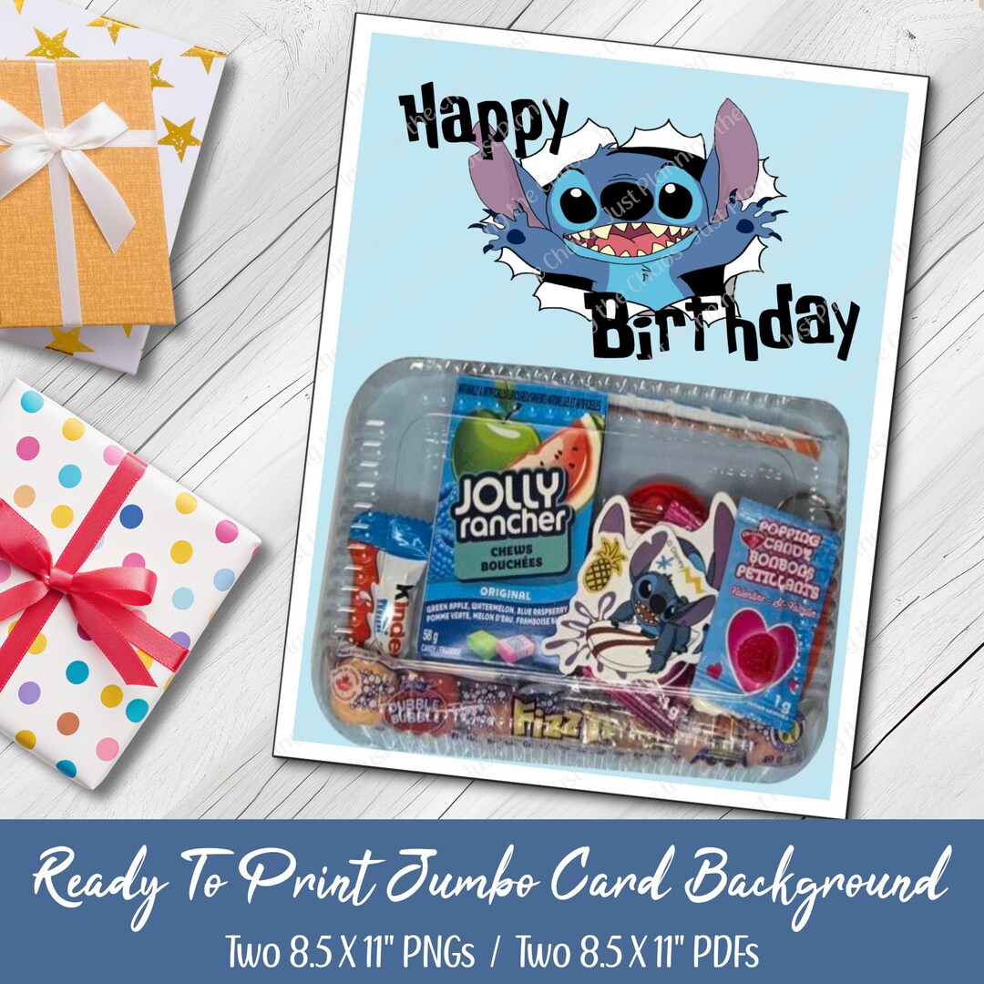 Jumbo Card Background - Birthday Card - Printable - Instant Download ...