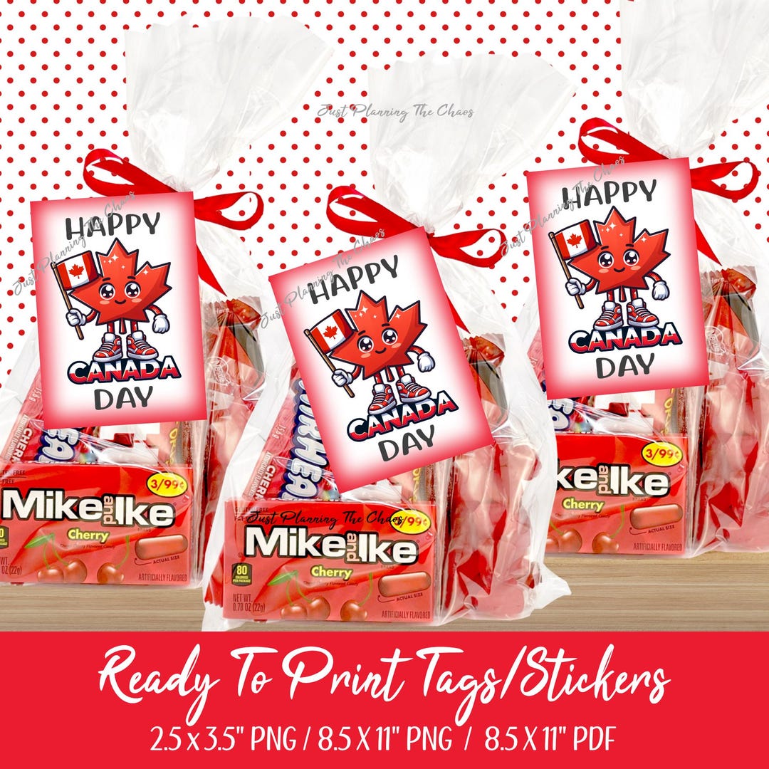 Canada Day Tag, Canada Day Sticker, Printable Tag, Instant Download ...