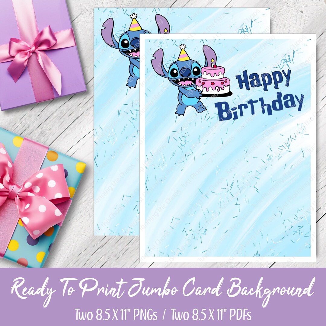 Jumbo Card Background - Birthday Card - Printable - Instant Download ...
