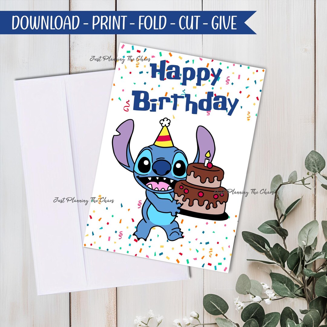 Happy Birthday Card - DIGITAL Download - Printable Birthday Card ...