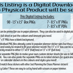 Printable Planner Stickers, Planner Boxes, Heart Boxes, Printable ...