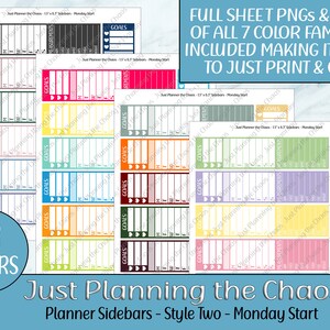 Printable Planner Stickers, Planner Sidebars, Monday, Printable Sidebar ...