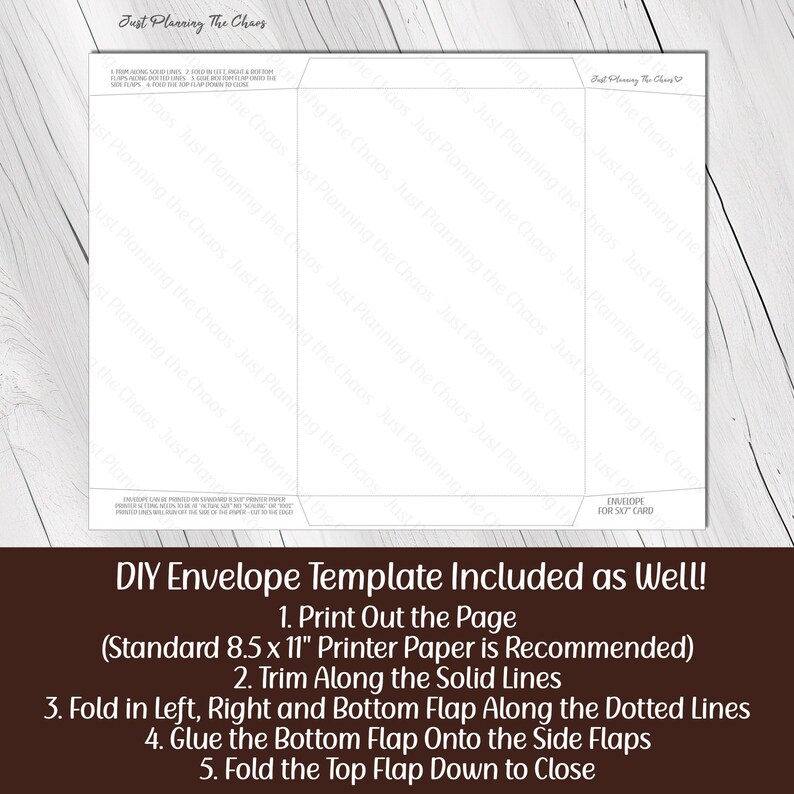 Printable Thinking of You Card: Greeting Card + DIY Envelope PDF ...