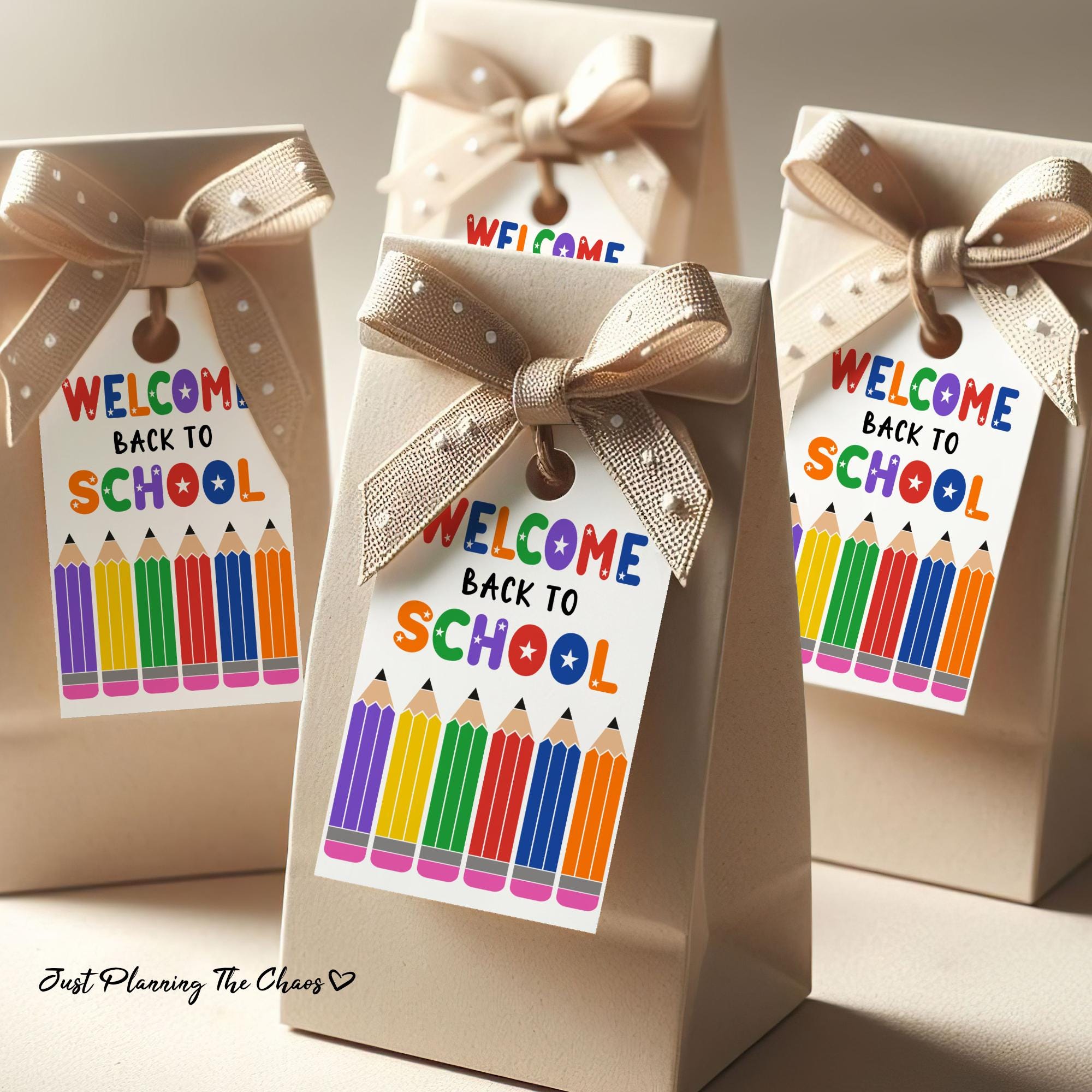 First Day of School Tag: Printable Back to School Treat Bag, Classroom ...