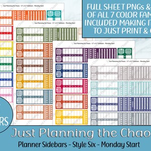 Printable Planner Stickers, Planner Sidebars, Monday, Printable Sidebar ...