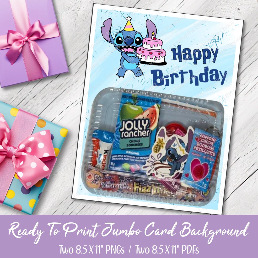 Jumbo Card Background - Birthday Card - Printable - Instant Download ...