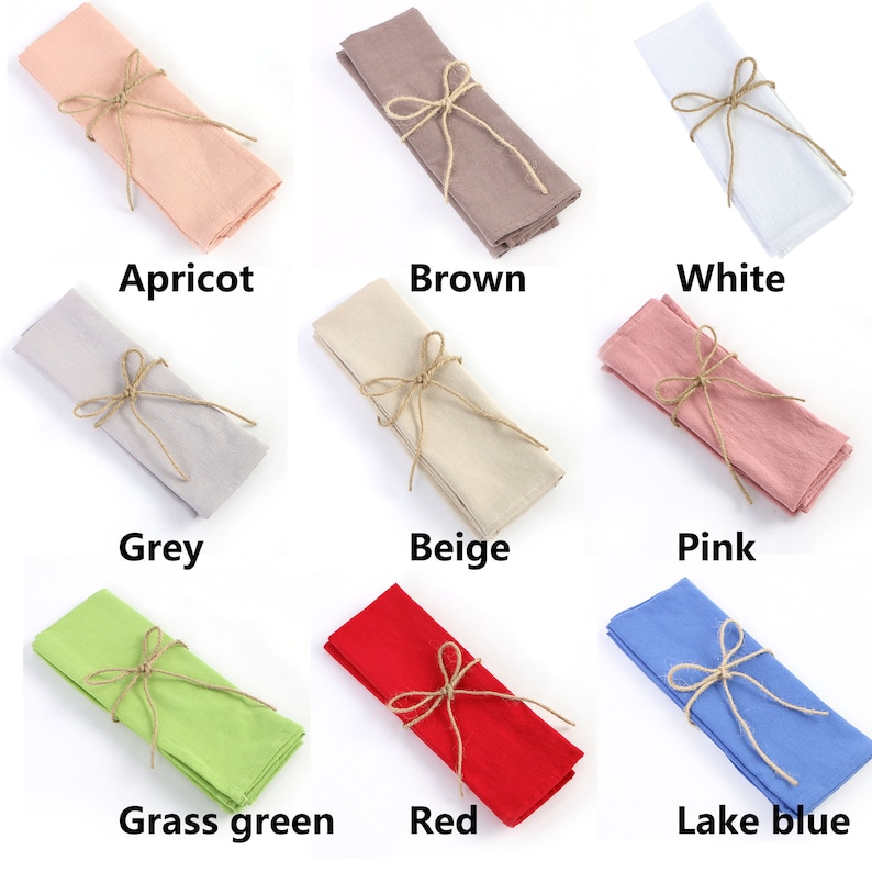 Cloth Napkins, 100% Cotton Napkins, Dinner Party Napkins, Set of 2 4 6 ...