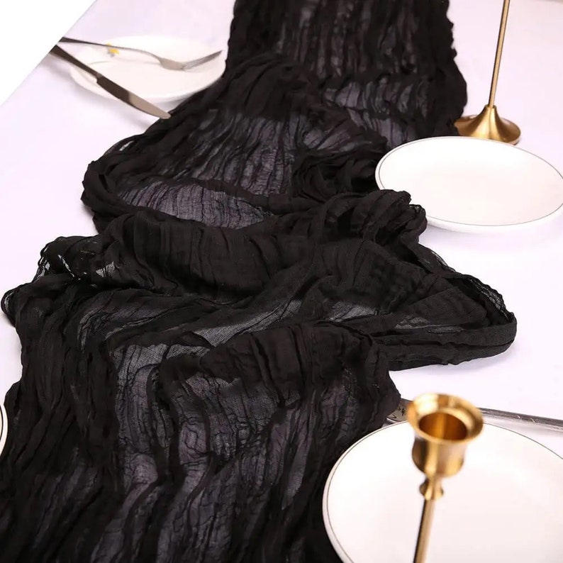 Wedding Table Runner Gauze Party Runnertable Path Fall - Etsy