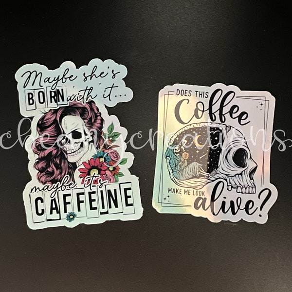 Caffeine Stickers - Etsy