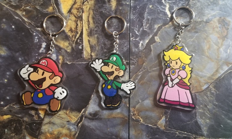 Paper Mario Acrylic Keychains - Etsy