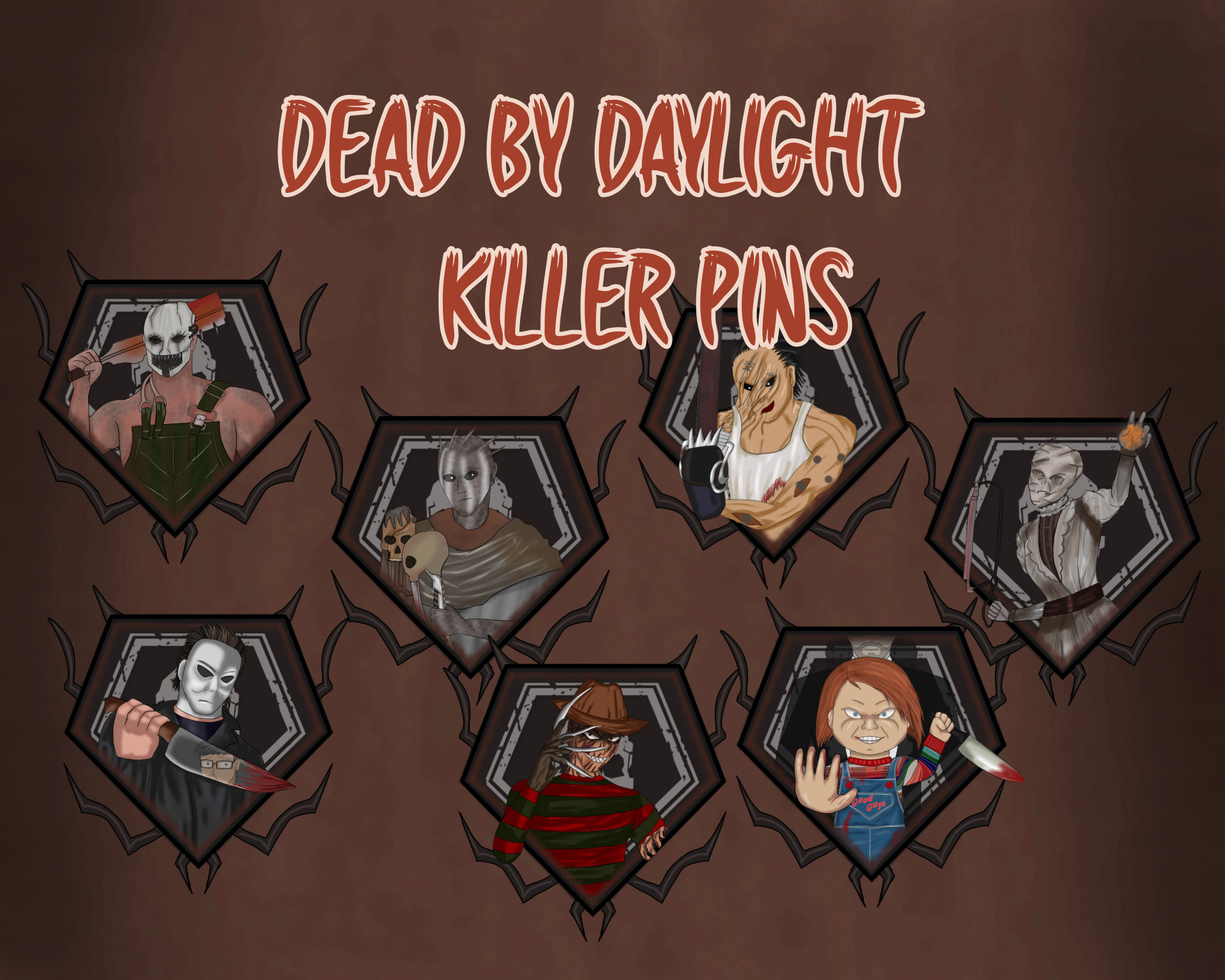 Dead By Daylight Acrylic Pins Killers Etsy