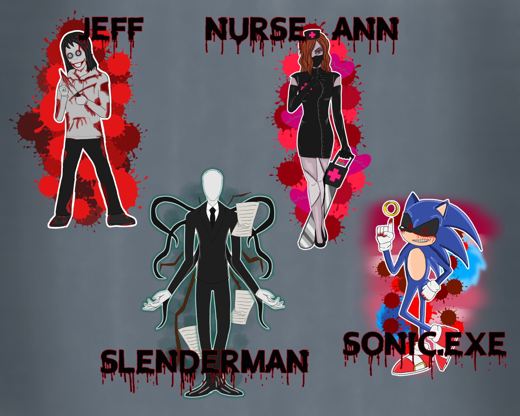 Creepypasta Acrylic Keychains - Etsy