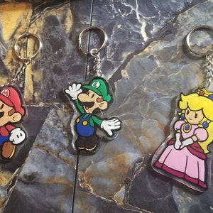 Paper Mario Acrylic Keychains - Etsy