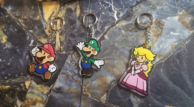Paper Mario Acrylic Keychains - Etsy