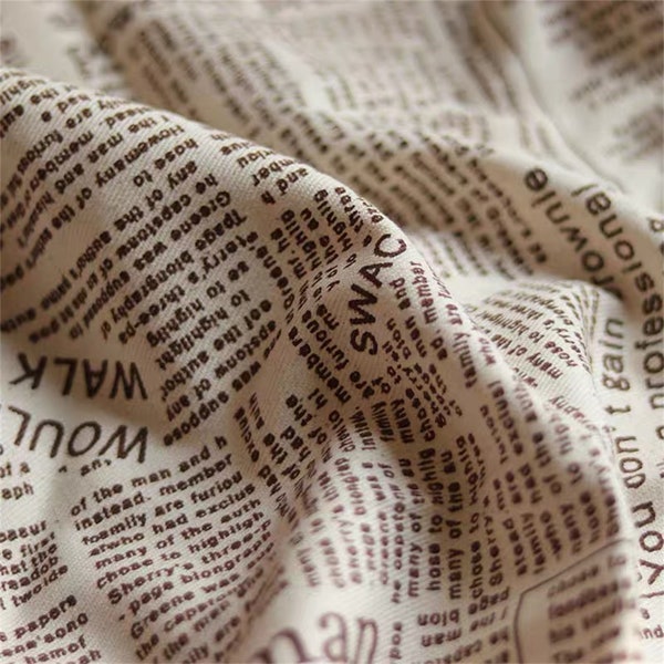 Newspaper Fabric - Etsy