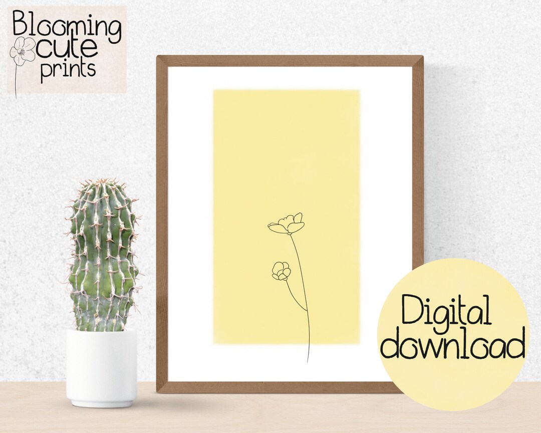 Buttercup Print, DIGITAL DOWNLOAD, Flower Wall Art, Printable Wall Art ...
