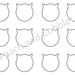 Kitty Cat Macaron Template Printable Digital Download - Etsy
