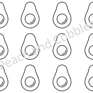 Avacado Macaron Template Printable Digital Download - Etsy
