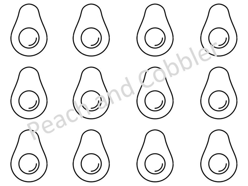 Avacado Macaron Template Printable Digital Download - Etsy