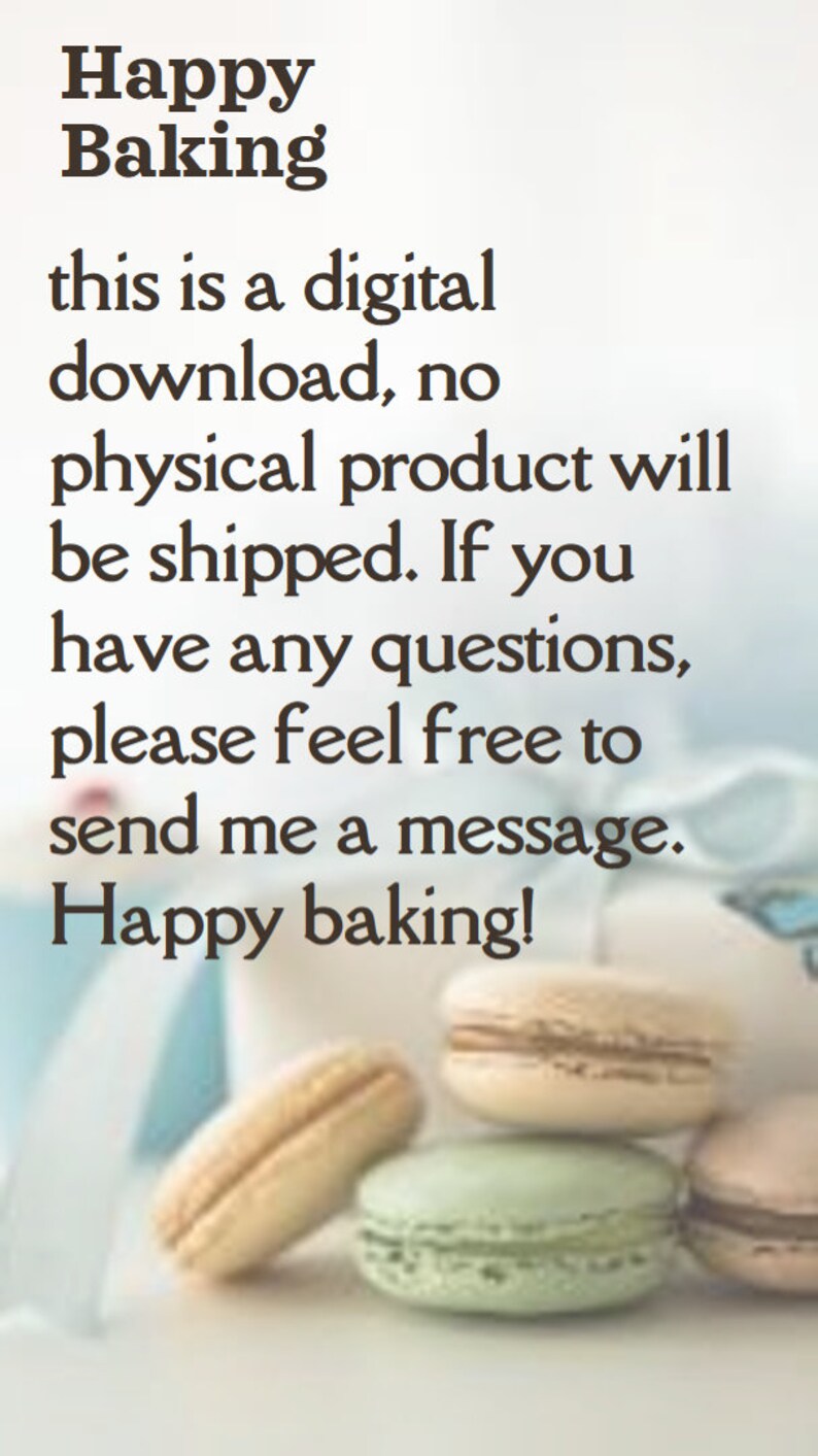 Kitty Cat Macaron Template Printable Digital Download - Etsy