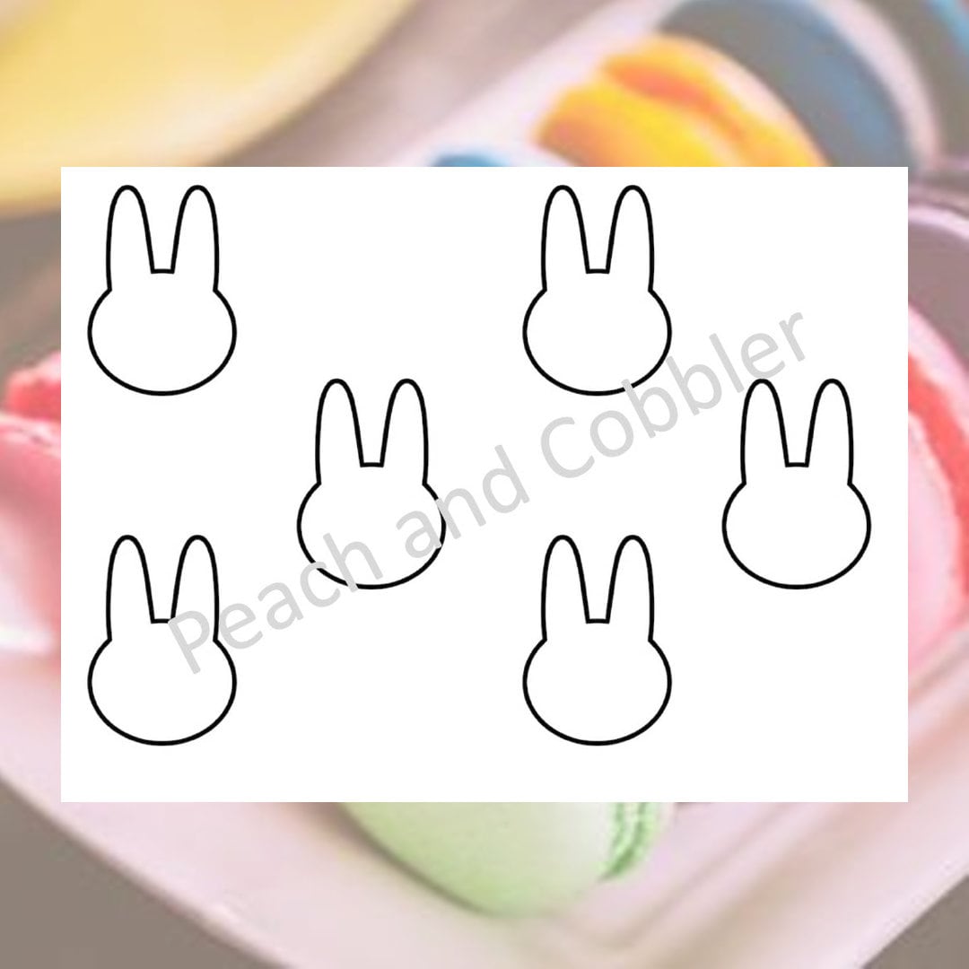 Bunny Macaron Printable Digital Download - Etsy
