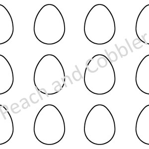 Egg Macaron Template Printable Digital Download for Easter - Etsy