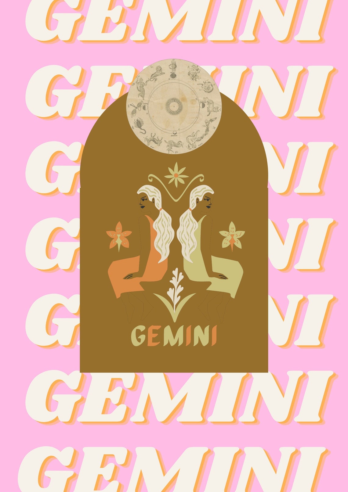 DIGITAL Download Gemini Print, Gemini Poster, Zodiac Print, Astrology ...