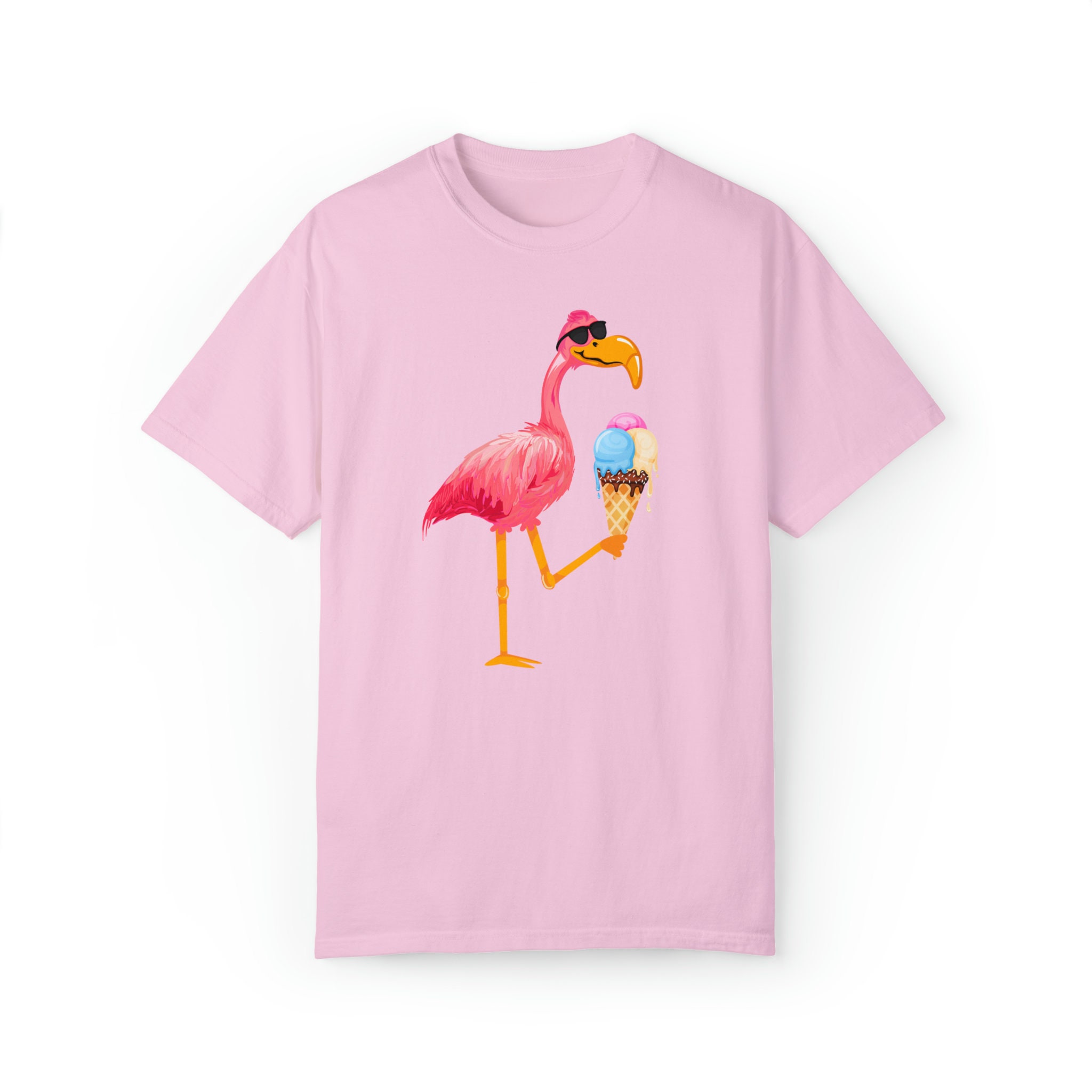 Flamingo Eating Ice-cream Comfort Colors T Shirt - Etsy
