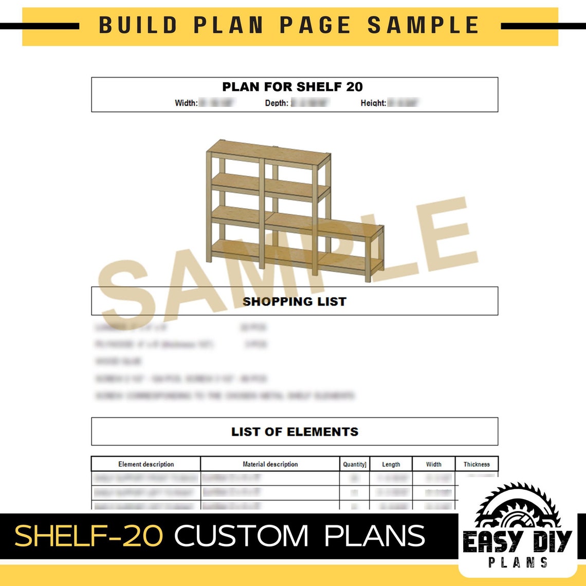 DIY Shelf PLANS With Integrated Workbench CUSTOM Plans Diy Storage ...