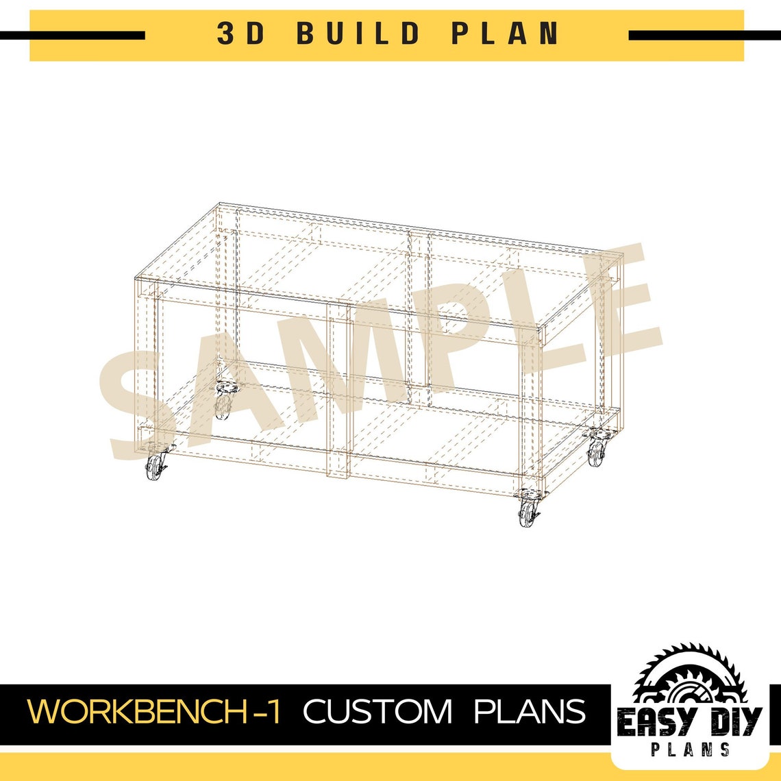 Workbench Plan DIY CUSTOM Diy Workbench on Wheels Custom Plans Garage ...