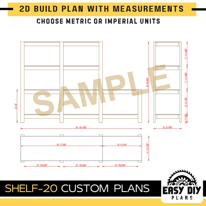 DIY Shelf PLANS With Integrated Workbench CUSTOM Plans Diy Storage ...