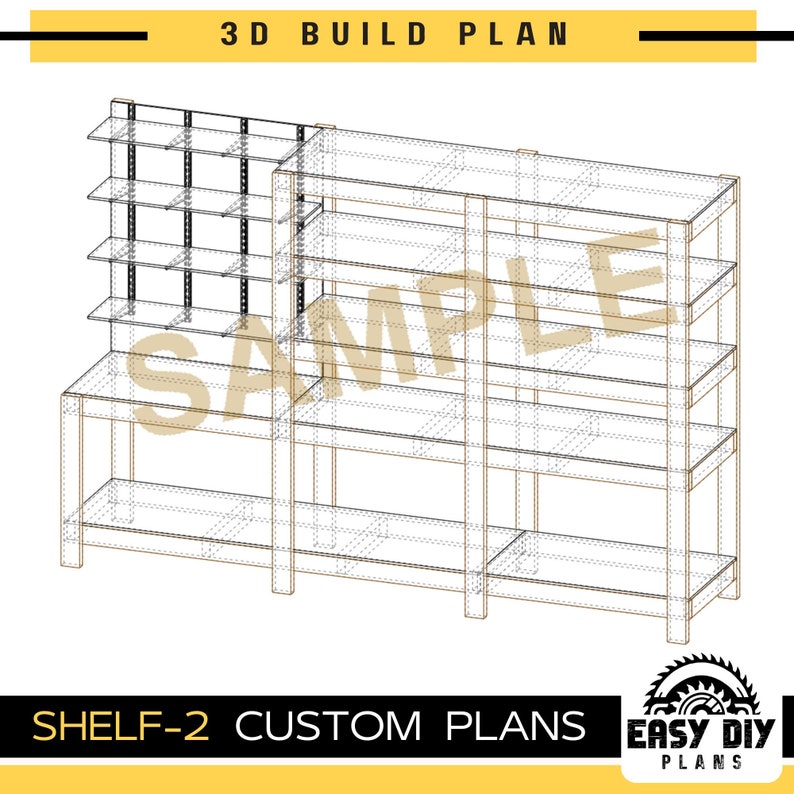 Shelf Workbench Storage Custom PLANS DIY Garage Storage Diy Shelves ...