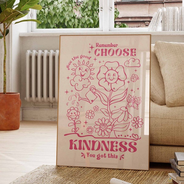Be Kind Wall Art - Etsy