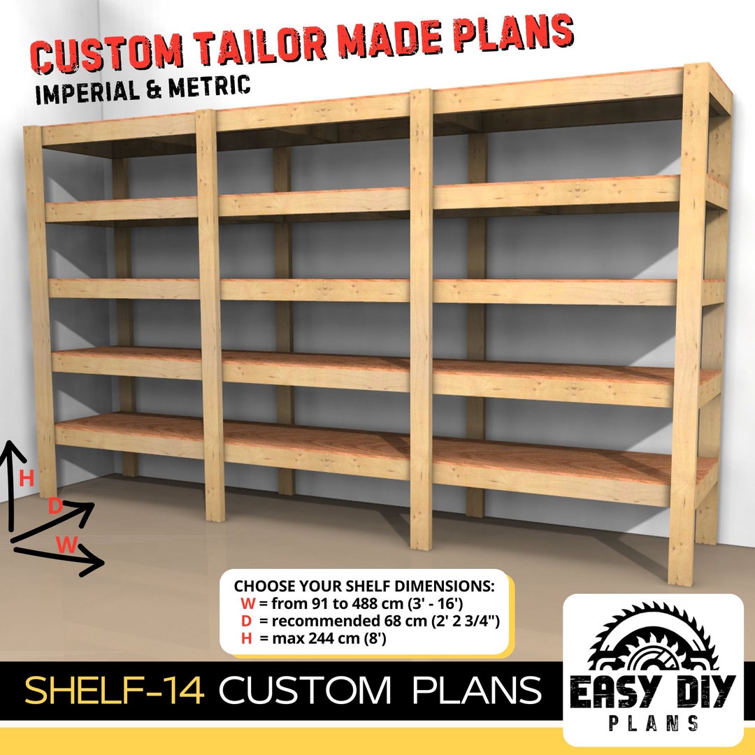 Custom DIY Garage Shelving Easy Customs Plans for Garage Furniture DIY ...
