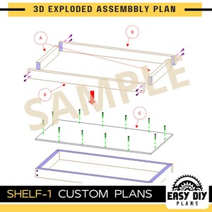 Custom DIY Shelf & Workbench PLANS Diy Garage Shelf Workbench Plan Diy ...