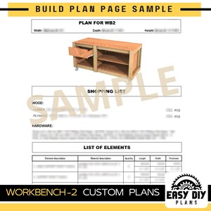 Workbench With Drawers Plan DIY CUSTOM Diy Mobile Workbench on Wheels Custom Plans Garage ...