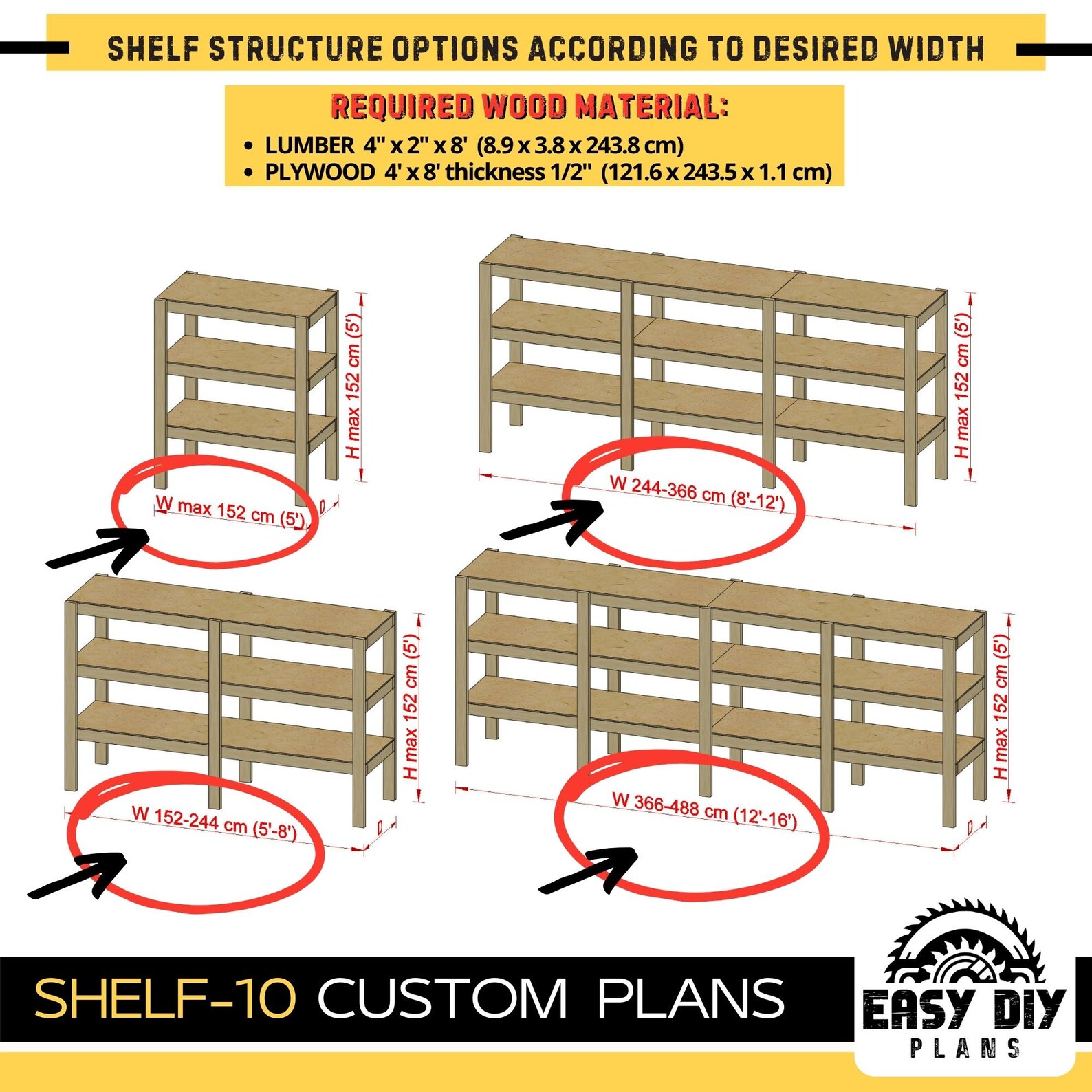Simple Storage Plans Custom DIY Custom Designs Diy Plans Garage Shelves ...