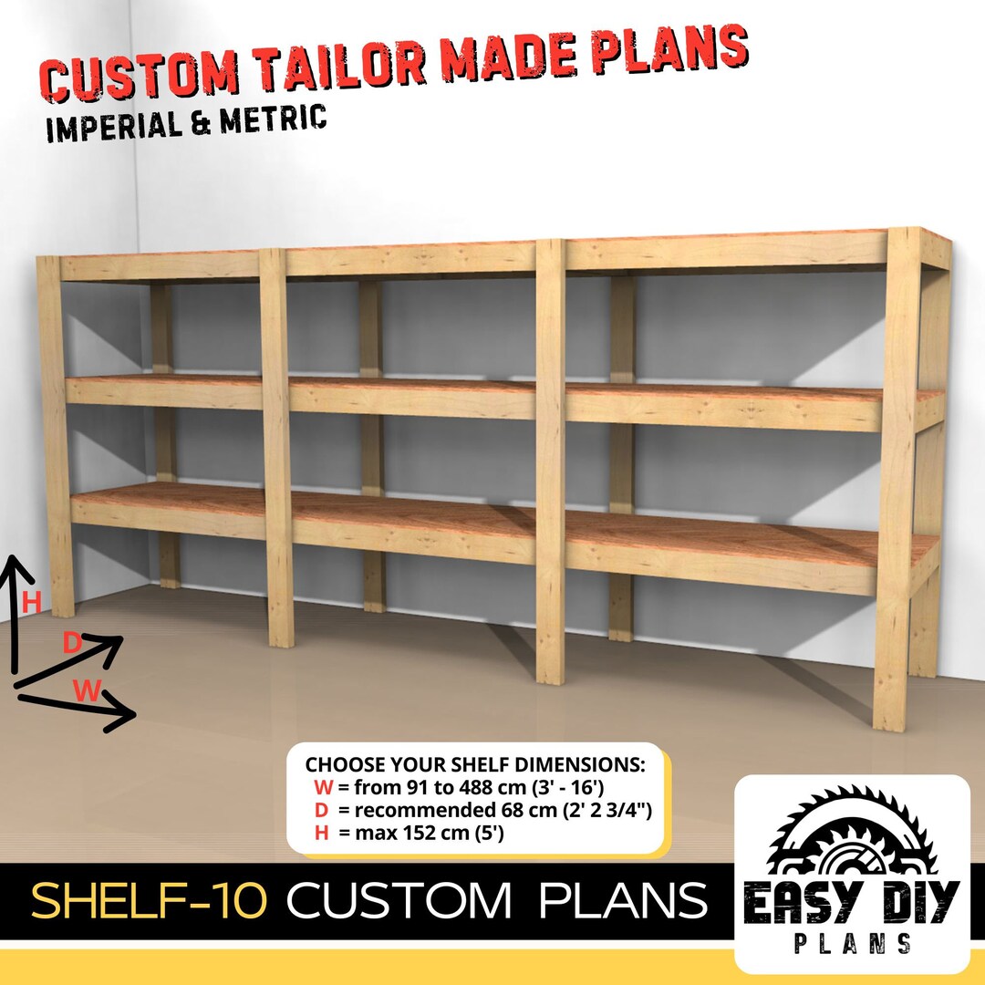 Simple Storage Plans Custom DIY Custom Designs Diy Plans Garage Shelves ...